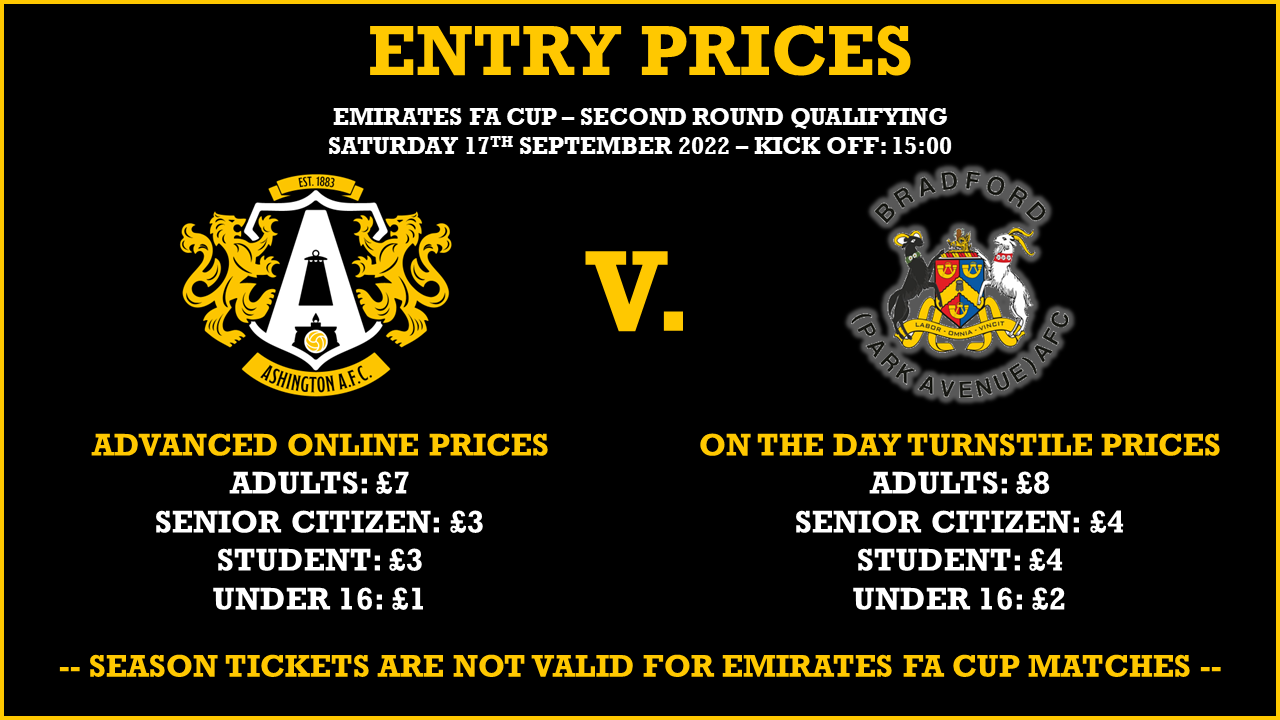 PREVIEW | FA CUP – SECOND ROUND QUALIFYING – Ashington AFC